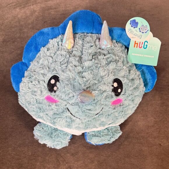 Toys | Kidshug Me Donnie Reversible Dinosaur Plush Toy Mr Happy Horns ...